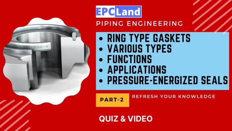Ring Type Gaskets: Types, Functions & Applications: Piping Quiz - EPCLand
