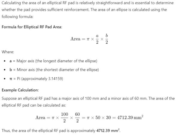 Understanding Elliptical RF Pad Calculations: Reinforcement Zone and ...